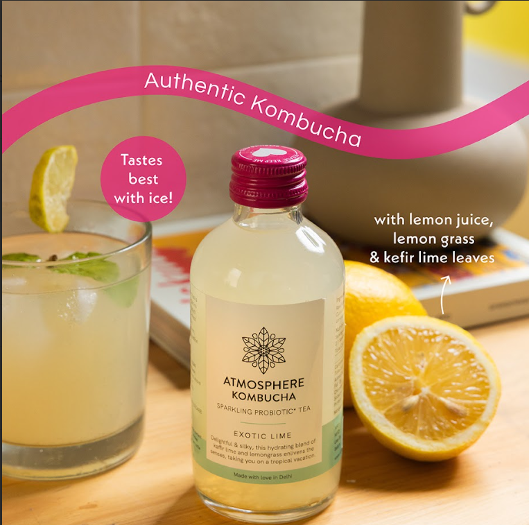 Order Exotic Lime Kombucha, Probiotic Drink Online - Atmosphere ...